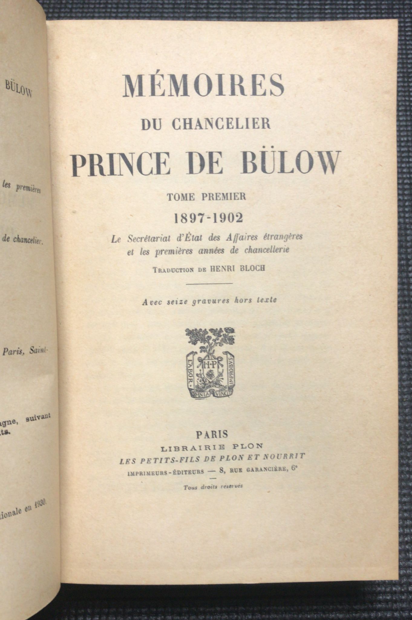 «Memoires Du Chancelier Prince Du Bulow 4 Volumes» | Bidding